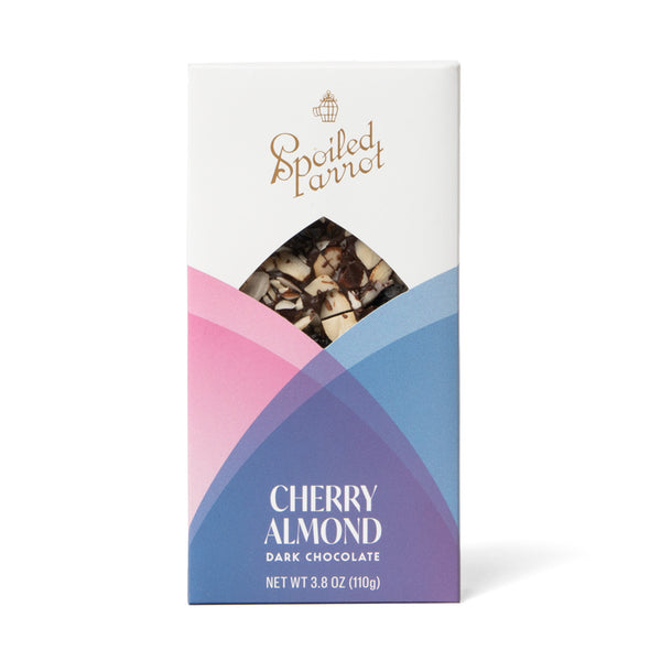 Spoiled Parrot Bar, Dark Chocolate Cherry Almond - 110 Grams – Tin ...